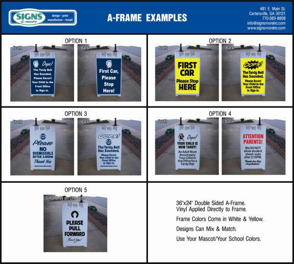 Signs Atlanta | A-Frame Signs for Schools & More