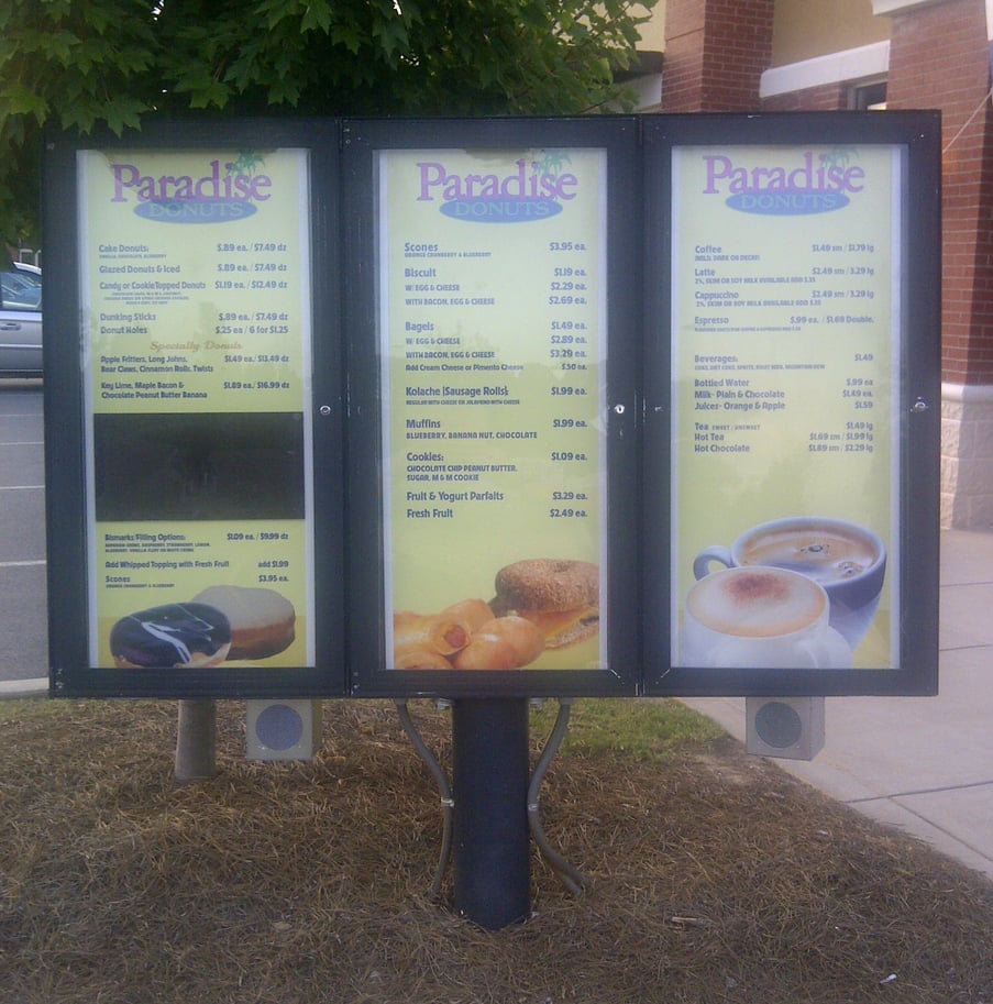 Menu Signs by Signs & More, Inc - Marietta, Cartersville, Atlanta, Rome, GA
