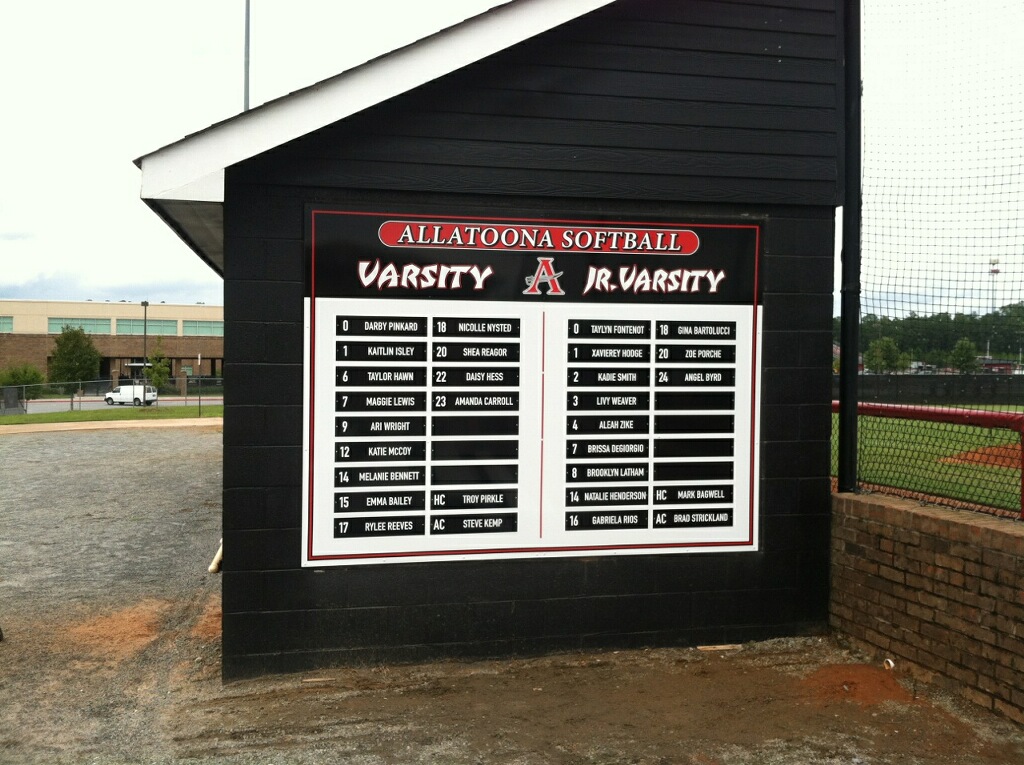 School Team Roster Signs - Signs & More - Cobb County, GA
